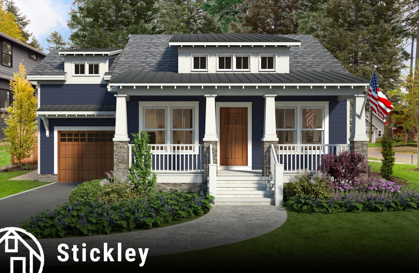 Two Story Garage With House Plans Gustav Stickley